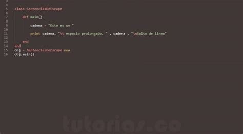 POO Ruby Sentencias De Escape Tutorias Co