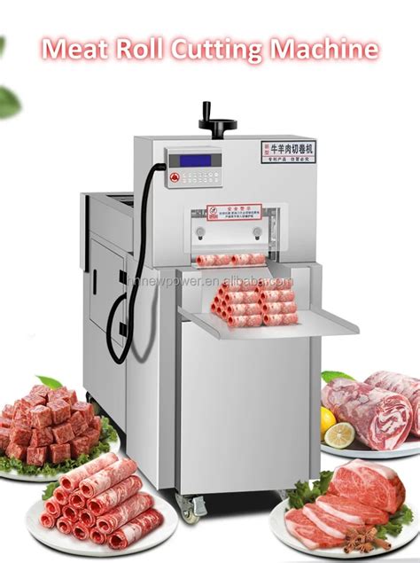 산업 냉동 고기 슬라이서 쇠고기 커터 절단 슬라이스 기계 양고기 롤 돼지 고기 슬라이서 기계