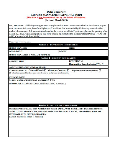 Free 30 Vacancy Form Samples In Pdf Ms Word