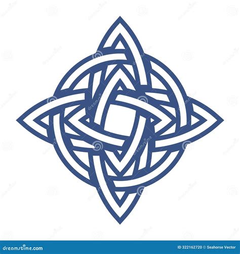 Celtic Knot Design Intricate Interlocking Lines Blue Celtic Symbol