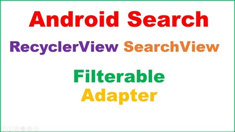 Android Searchfilter Ep04 Recyclerview Filter Cards With