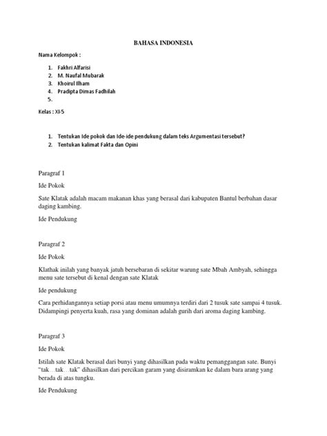 Teks Argumentasi Pdf