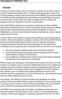 ICR EQUALITY REPORT 2021 The Institute Of Cancer