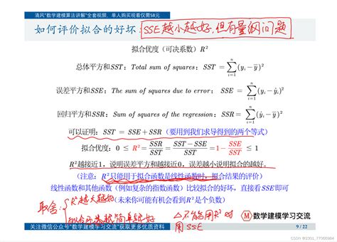 清风数学建模上课笔记（拟合算法） Csdn博客