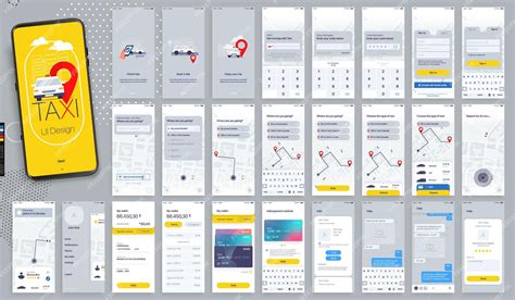 Premium Vector Design Of The Mobile Application Ui Ux Set Of Gui