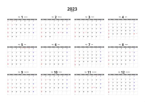 2023年 Pdfカレンダー無料ダウンロード ツクールjp