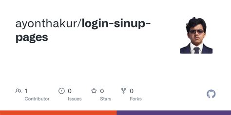 Github Ayonthakur Login Sinup Pages