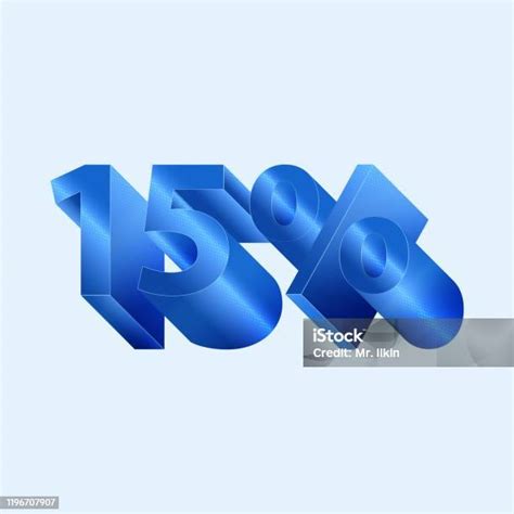숫자 15 퍼센트 하프톤 효과가있는 파란색 3d 금속 숫자 가격에 대한 스톡 벡터 아트 및 기타 이미지 가격 개념 계절 Istock