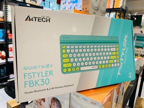 A4Tech Fstyler FBK30 Bluetooth 2 4G Wireless Keyboard Avocado Computers Tech Parts