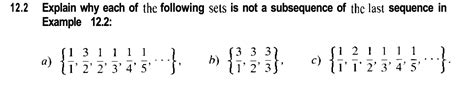 12 explain why each of the following sets is not a