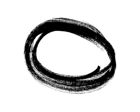 Premium Vector Circle Drawn With A Black Marker