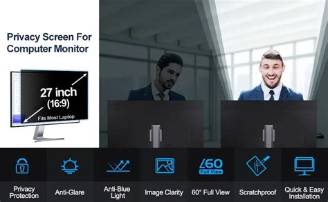 Computer Privacy Screen Filters 16 9 Widescreen Monitor Anti Temu