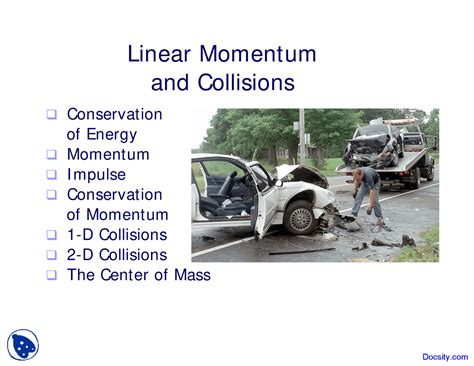 Linear Momentum And Collisions General Physics I Lecture Slides