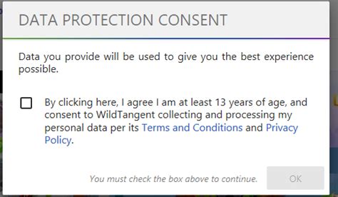 Gdpr Consent Notification For Data Protection