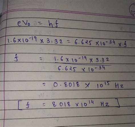 Define Threshold Frequency And Photoelectric Work Function At Jessie
