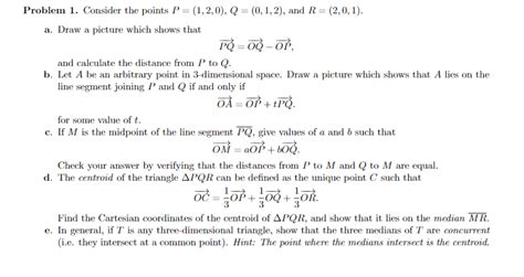 Solved Problem 1 Consider The Points P120q012