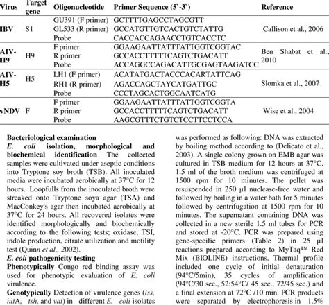 Primers And Probes Used In Qrt Pcr Download Scientific Diagram