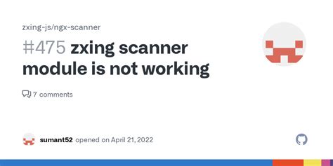 zxing scanner module is not working · issue 475 · zxing js ngx scanner · github