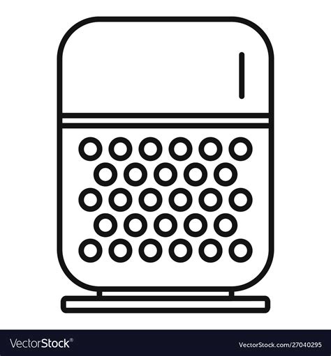 Command Smart Speaker Icon Outline Style Vector Image