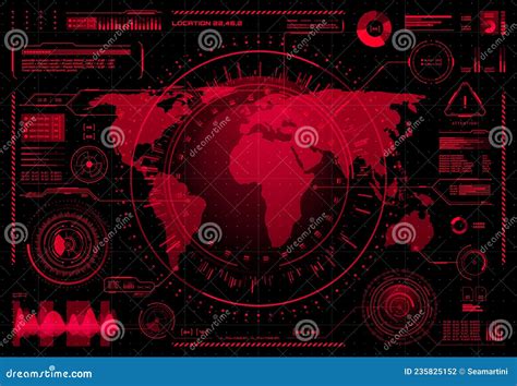 Hud Ui Futuristic User Interface And Infographics Stock Vector Illustration Of Monitor