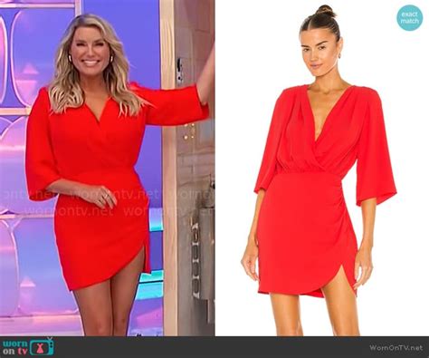 Wornontv Alexiss Red Satin Crop Blouse And Maxi Skirt Set On The