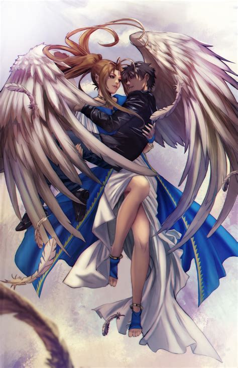 Fanart Of Belldandy And Keiichi R Aamegamisama