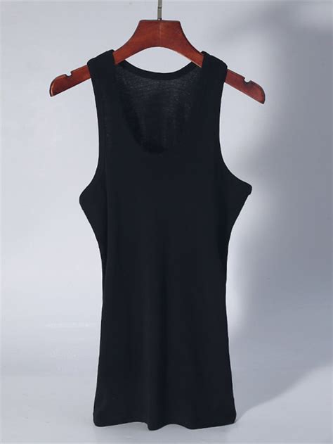 Herren Tank Top Weste Unterhemden Ärmelloses Hemd Feste Farbe Rundhalsausschnitt Täglich Sport