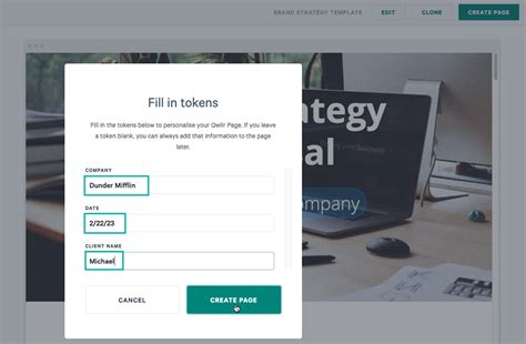 personalizing qwilr pages with tokens qwilr help center