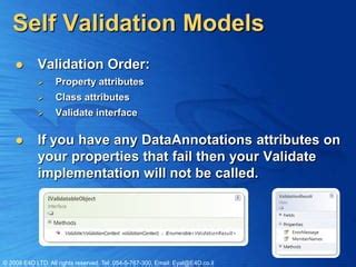 ASP NET MVC 3 0 Validation PPT