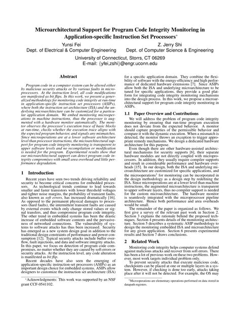 Pdf Microarchitectural Support For Program Code Integrity Monitoring