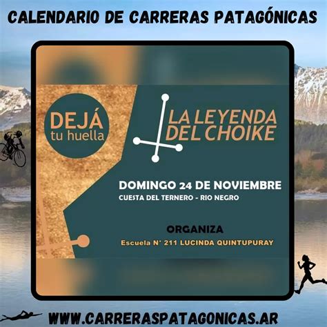 Carrera por la Vida 2024 Calendario de Carreras Patagónicas