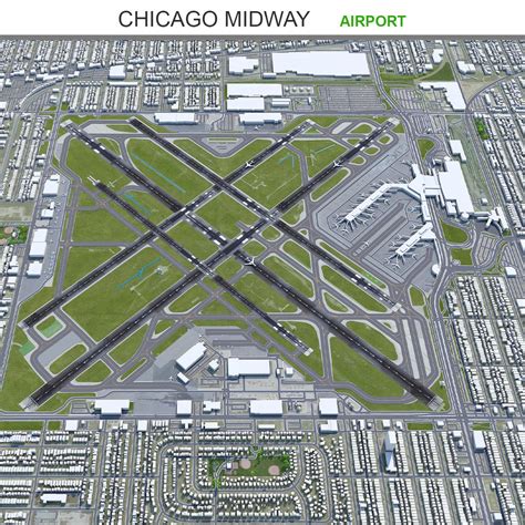 Chicago Midway Airport Model Turbosquid 2051781