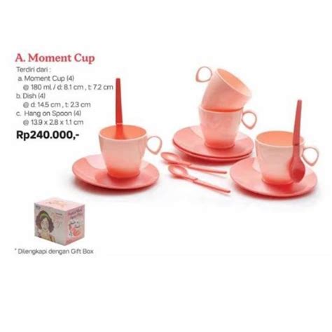Moment Cup Tupperware Cangkir Tupperware 4 Gelas Kopi Gelas Teh Tupperware Lazada Indonesia