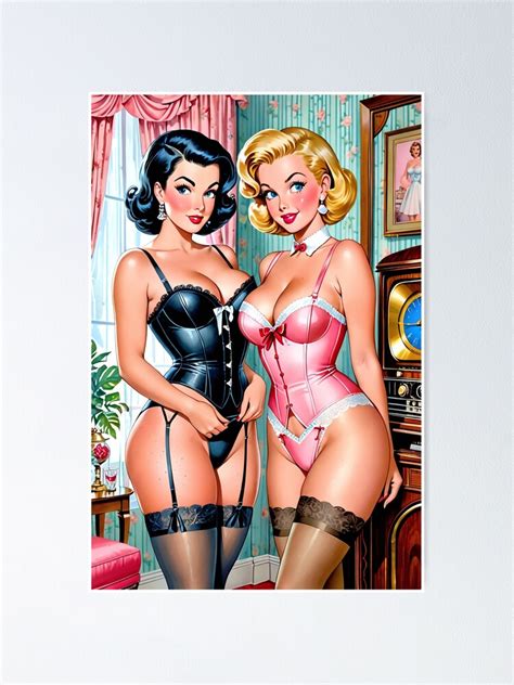 Erotic Digital Pinup Poster Vintage And Retro Style Poster By