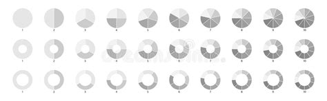 Segment Slice Sign Wheel Round Diagram Part Circle Section Graph Line Art Pie Chart Icon