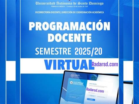 Descargar la programación docente virtual Segundo Semestre 2025 20 UASD