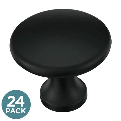 Reviews For Franklin Brass Round 1 18 In 28 Mm Modern Matte Black Round Cabinet Knobs 24
