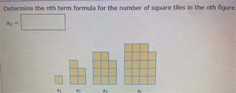 Solved Determine The Nth Term Formula For The Number Of Chegg