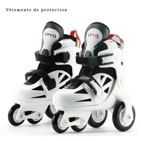 Patin à roulette quad débutant LEOCLOTHO Réglable du 27 au 30