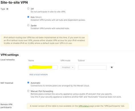 Adding Local Subnets In Site To Site Vpn With Api The Meraki Community