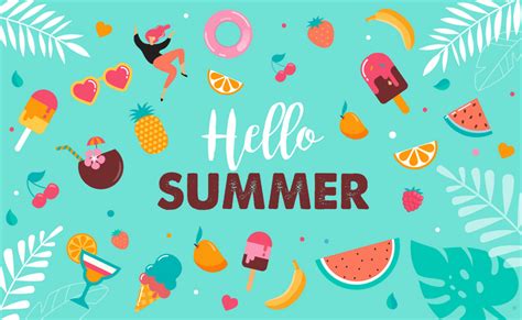Best Premium Hello Summer Abstract Background Illustration Download In
