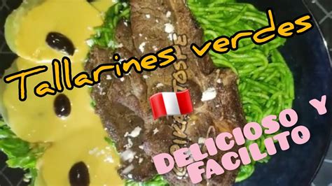 TALLARINES VERDES Receta CASERA de manera rápida y FÁCIL Con