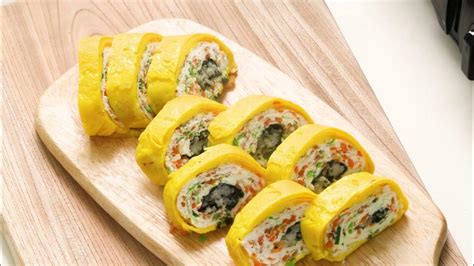 노른자 흰자를 분리 주먹밥계란말이 만들기 Youtube