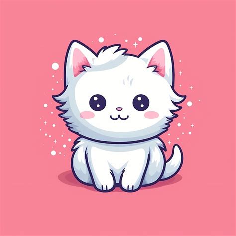 Premium Ai Image Vector Cute Cat With Love Sign Hand Cartoon