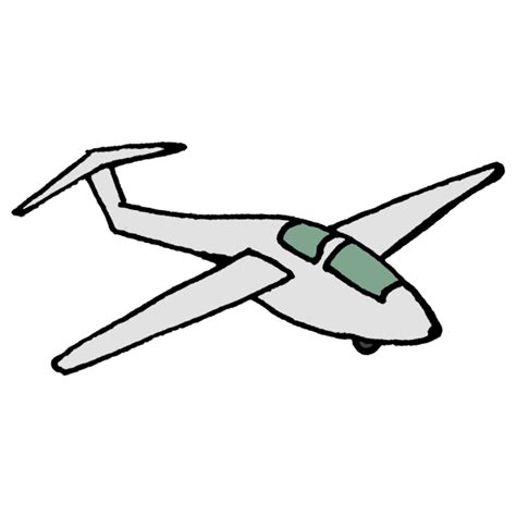 グライダーのフリーイラスト フリーイラスト・クラシック（フリクラ）