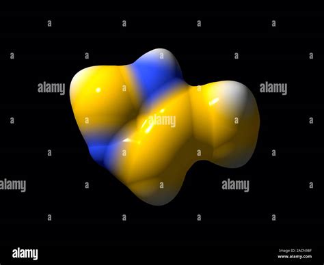 4 Methylimidazole Molecule Computer Model Showing The Structure Of A