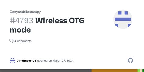 Wireless Otg Mode Issue Genymobile Scrcpy Github