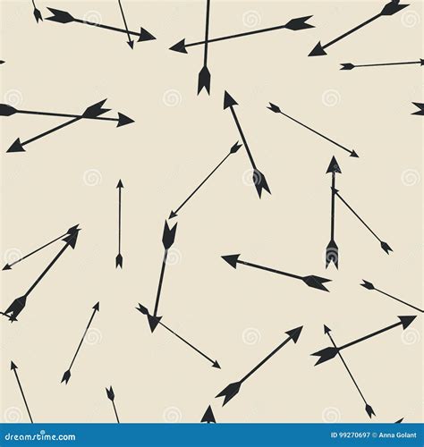 Seamless Pattern With Arrows Cute Simple Background For Printing On