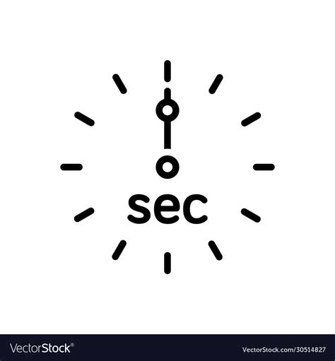 Second Royalty Free Vector Image VectorStock