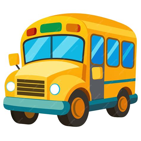 School Bus Clip Art And Vector Design With A White Background Premium